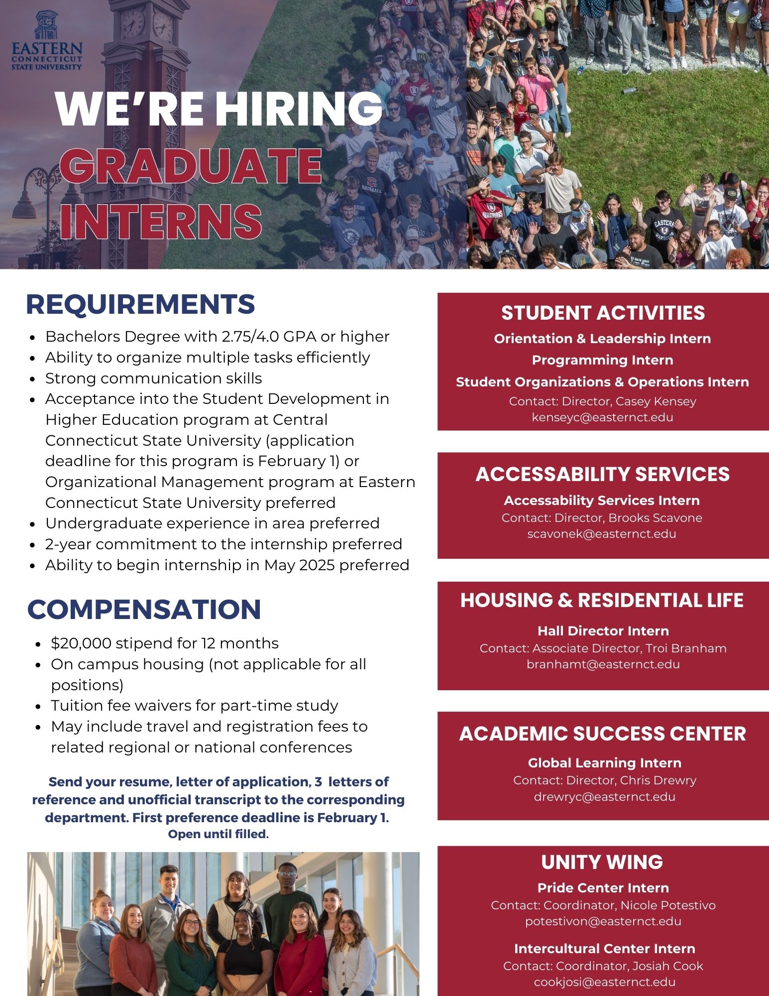 Graduate Assistantships and Graduate Internships | Central